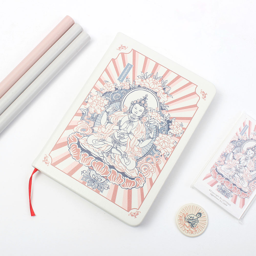 Statue of Buddha Notebook Wax Seal Stickers Bookmark 3-In-1 Fragrance ...