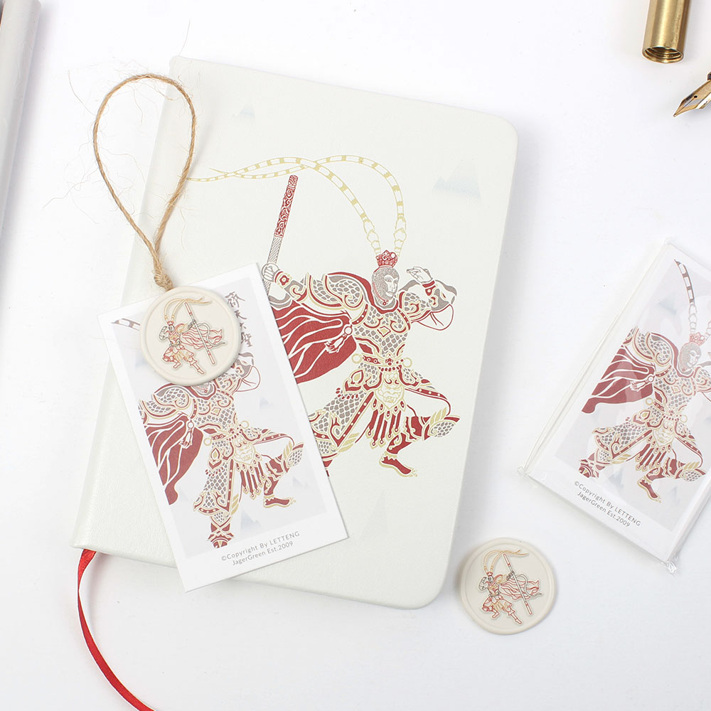 Classic martial arts characters notebook wax seal stickers book marks 3 ...